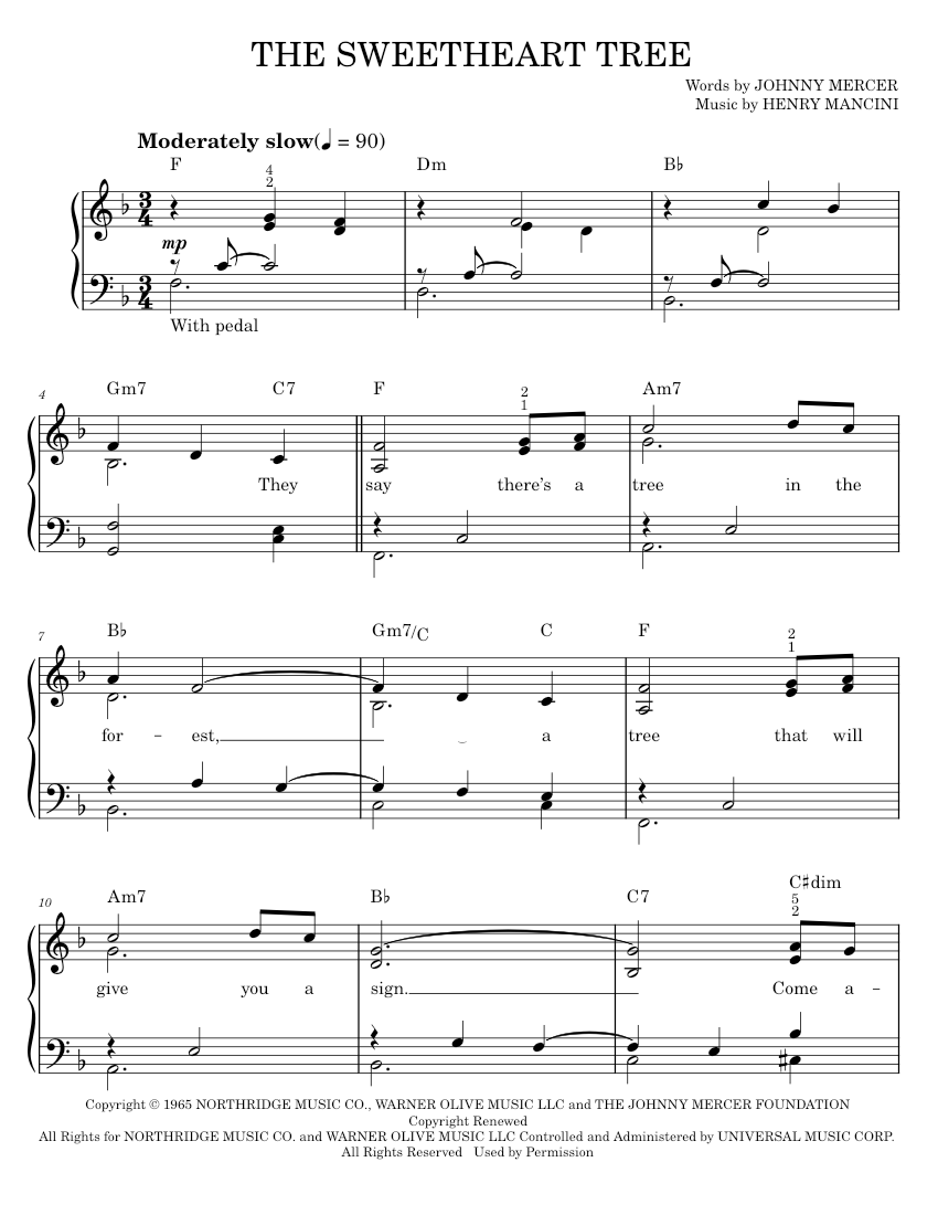 Play Official version of The Sweetheart Tree Sheet Music by Henry ...