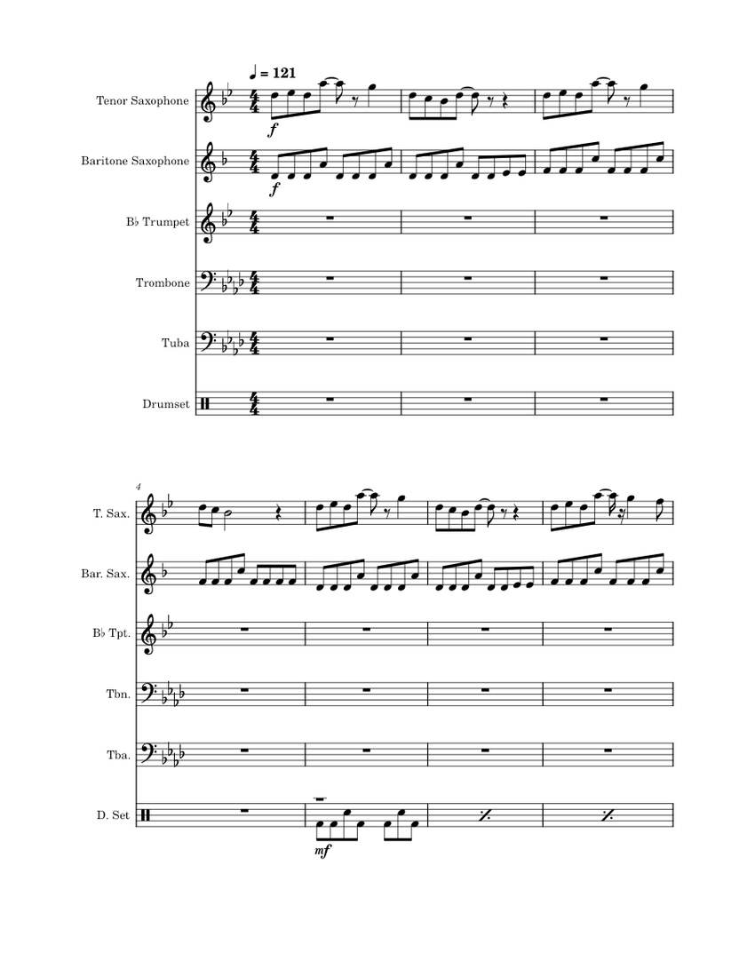 Buddy Holly – Weezer Sheet music for Trombone, Tuba, Saxophone tenor ...