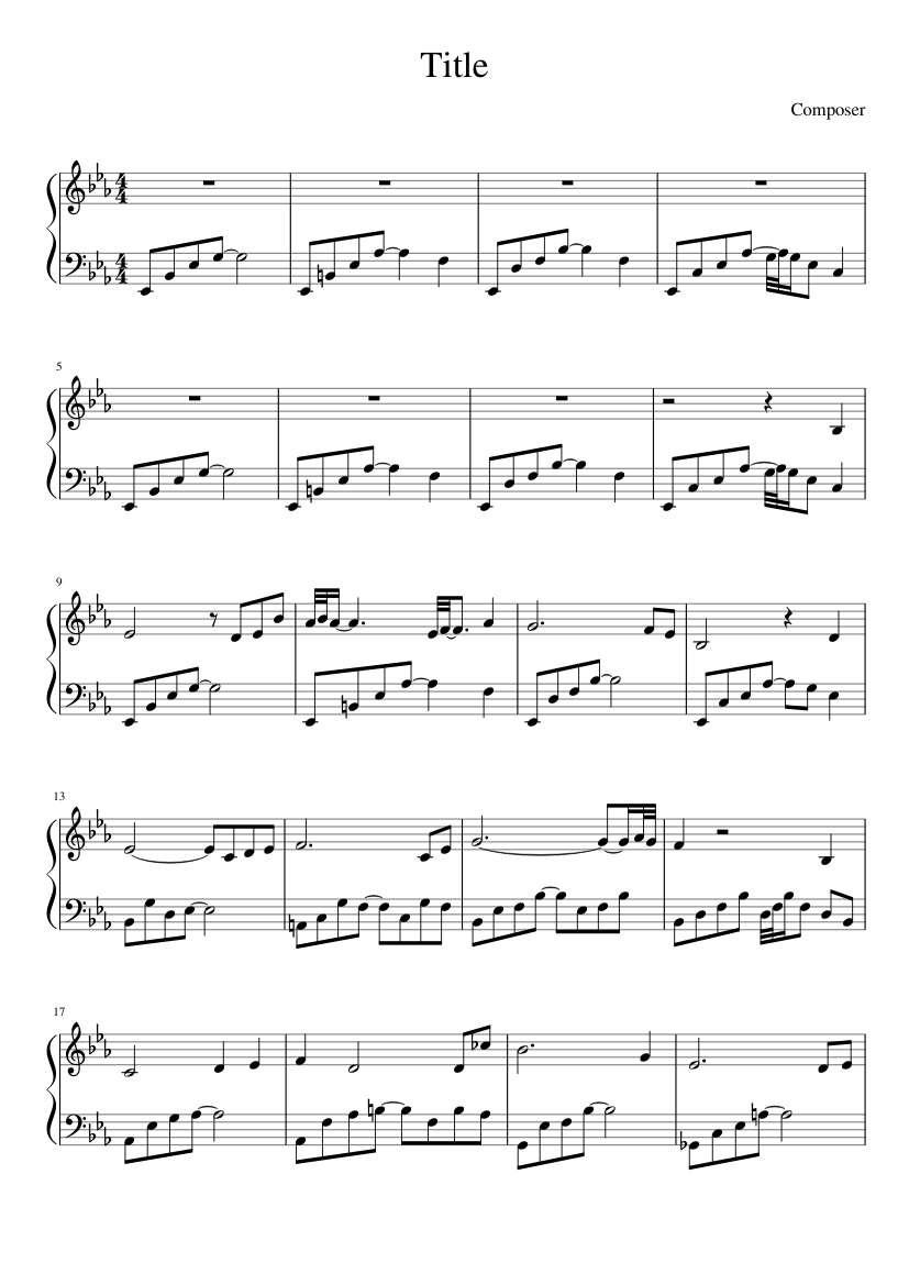 monster hunter 2g village theme piano Sheet music for Piano (Solo ...