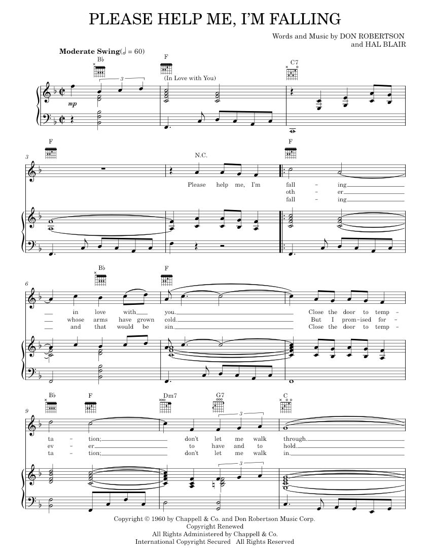 Play Official version of Please Help Me, I'm Falling (In Love With You ...