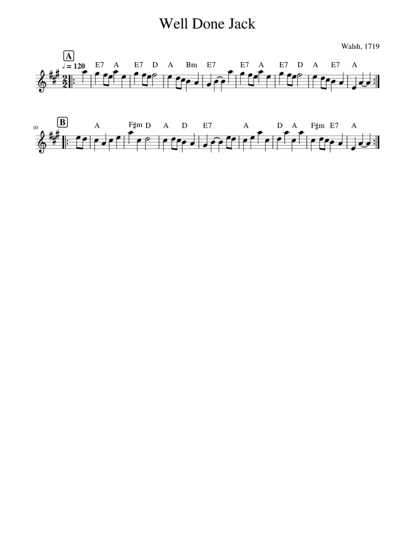 Walsh - Well Done Jack Sheet music for Piano (Solo) | Musescore.com