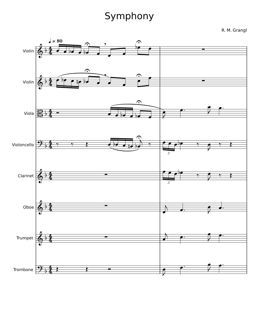 Symphony Sheet music for Trombone, Oboe, Violin, Viola & more ...