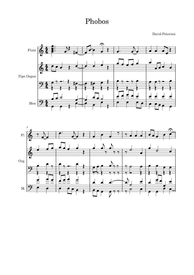 Phobos - David Petersen Sheet music for Organ, Male, Flute (Men’s Choir ...