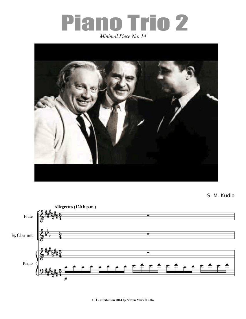 Piano Trio 2 Sheet music for Piano, Flute (Solo) | Download and print ...