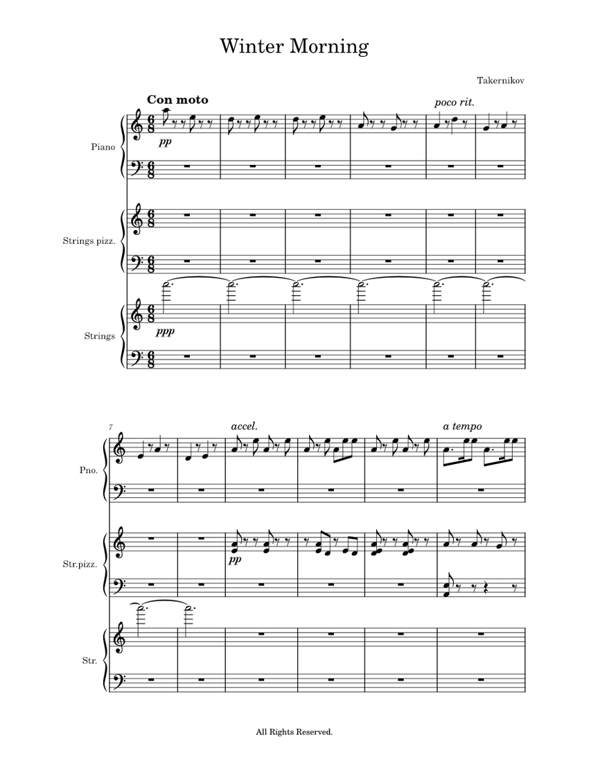 Winter Morning - Original Composition Sheet music for Piano (Mixed ...