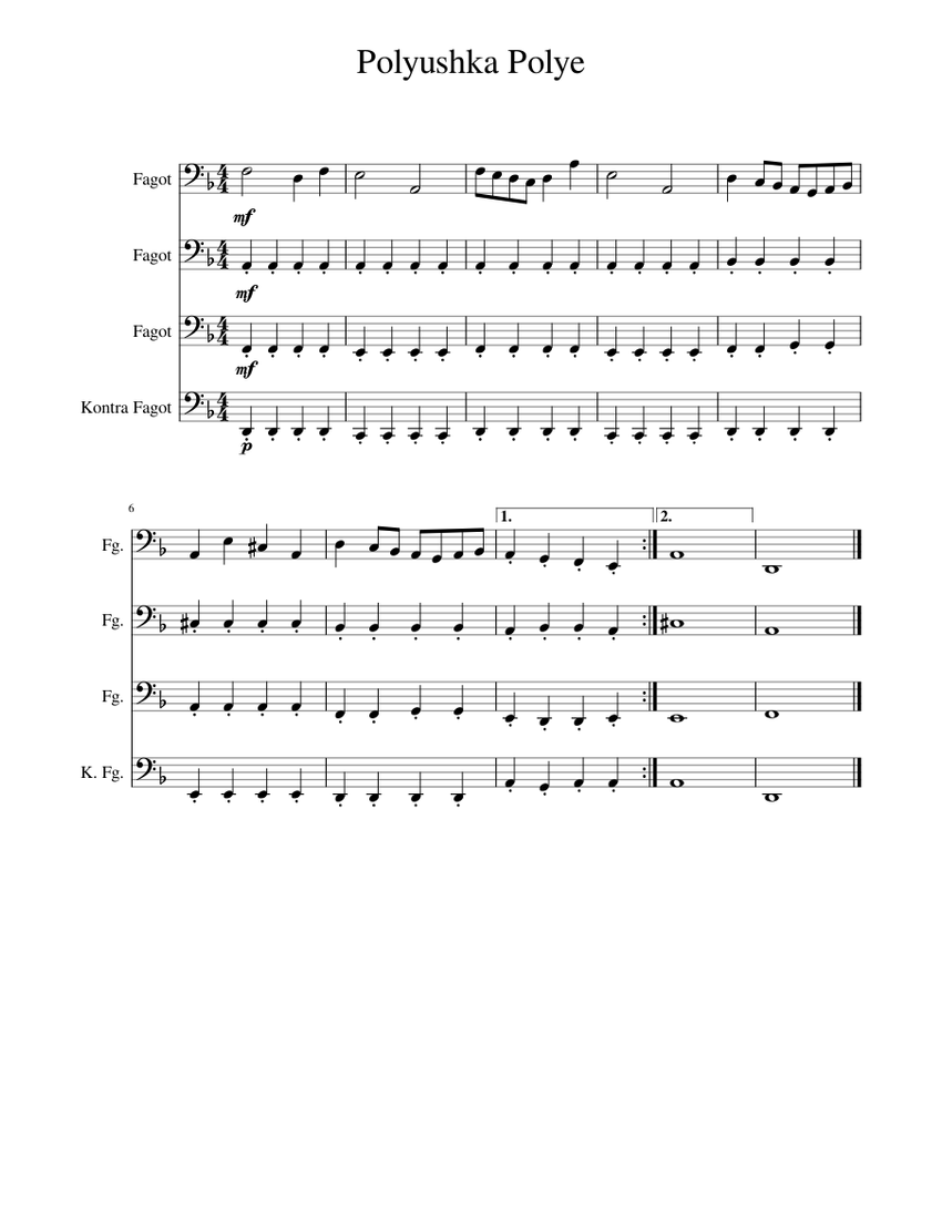 Polyushka Polye - piano tutorial