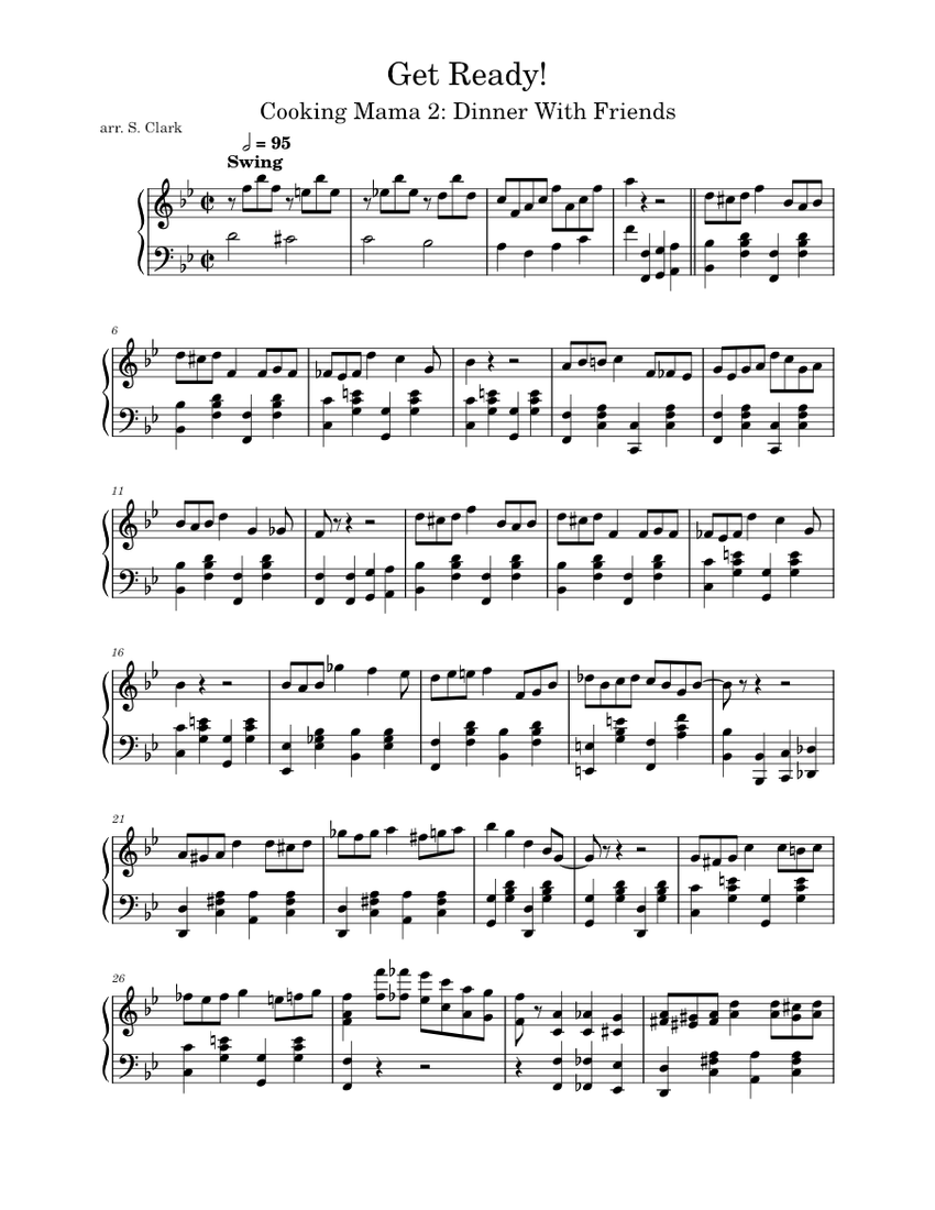 Get Ready! Sheet music for Piano (Solo) | Musescore.com
