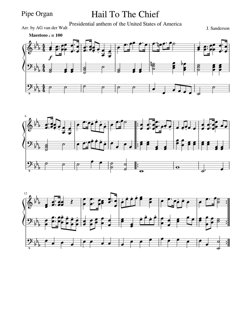 Hail To The Chief - piano tutorial