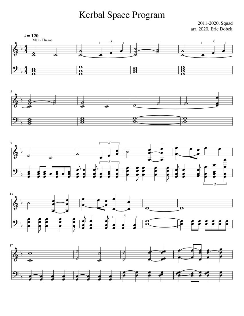 Kerbal Space Program Sheet music for Piano (Solo) Easy | Musescore.com