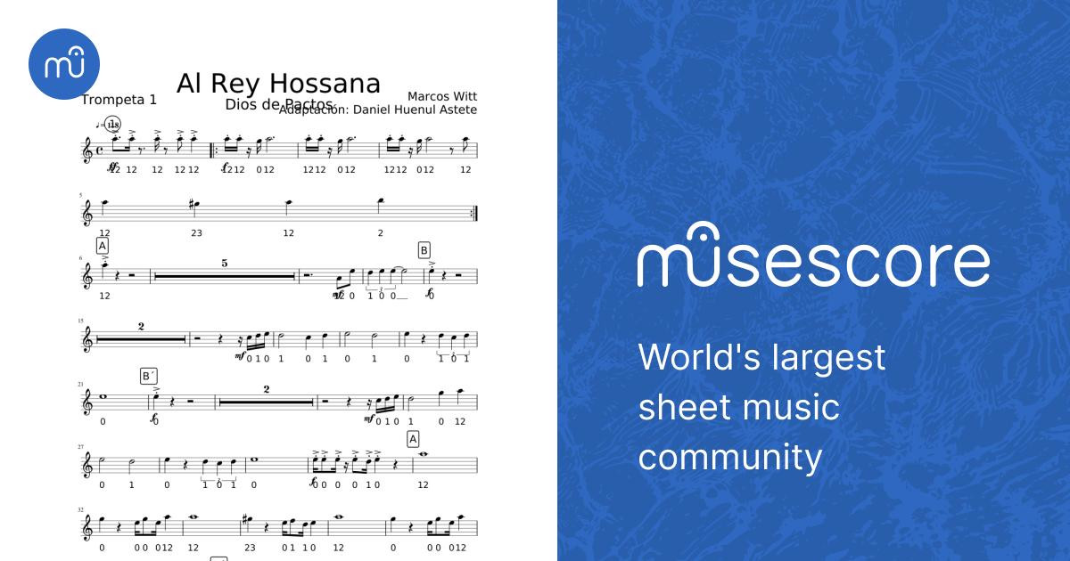 Al Rey Hossana Sheet music for Cornet (Solo) | Musescore.com