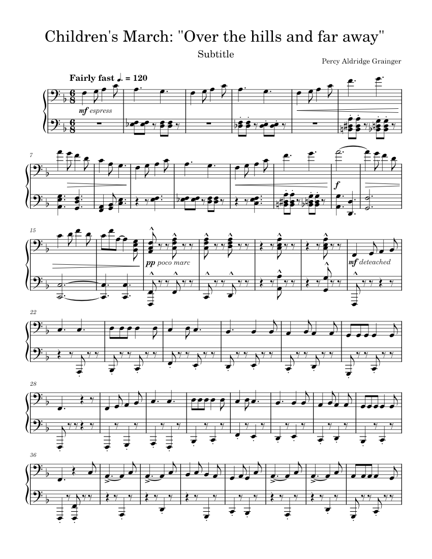 Children's March Sheet music for Piano (Solo) | Musescore.com