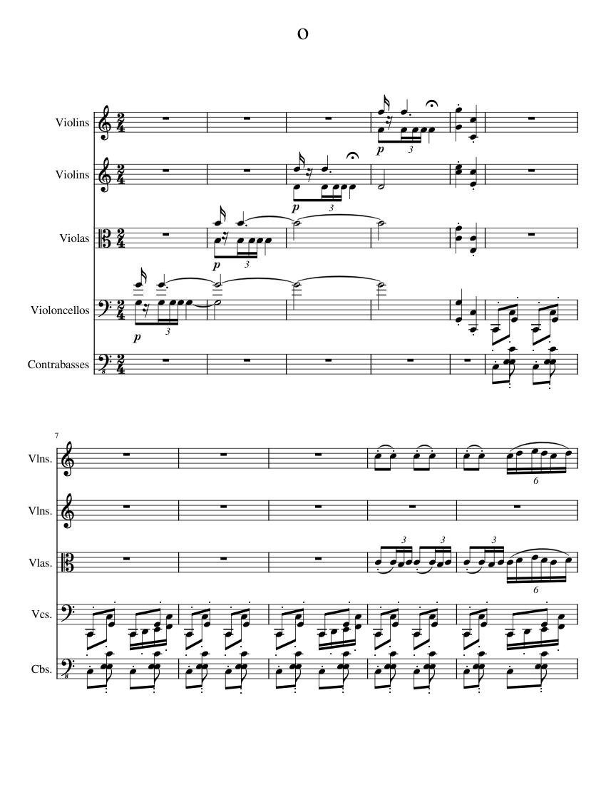 orc Sheet music for Strings group (Mixed Quintet) | Musescore.com
