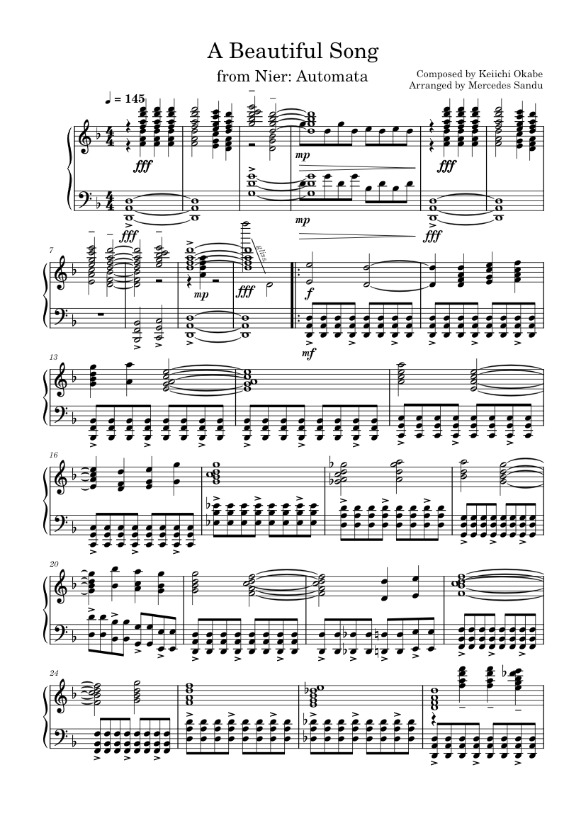 A Beautiful Song Sheet music for Piano (Solo) | Musescore.com