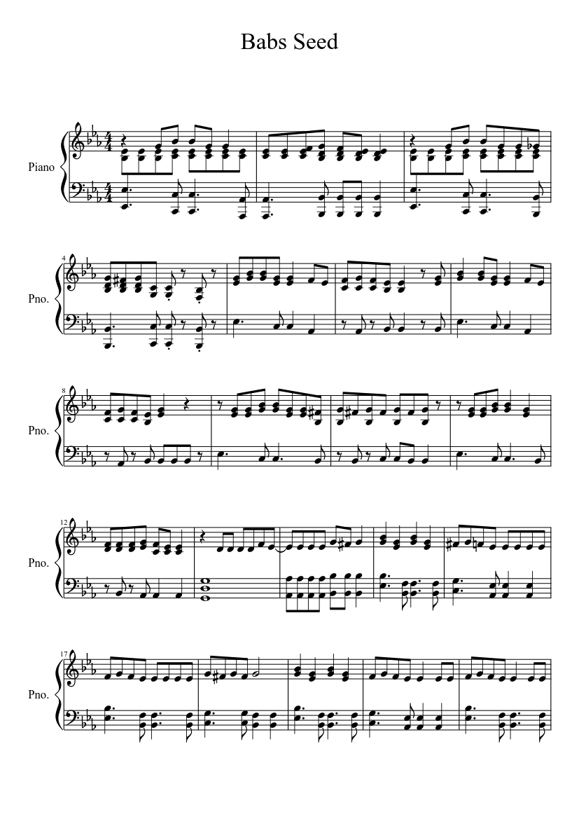 [My Little Pony; Friendship Is Magic] Babs Seed Sheet music for Piano ...