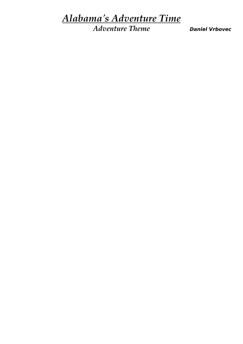 Alabama s Adventure Time Sheet music for Piano, Trombone, Tuba, Flute ...