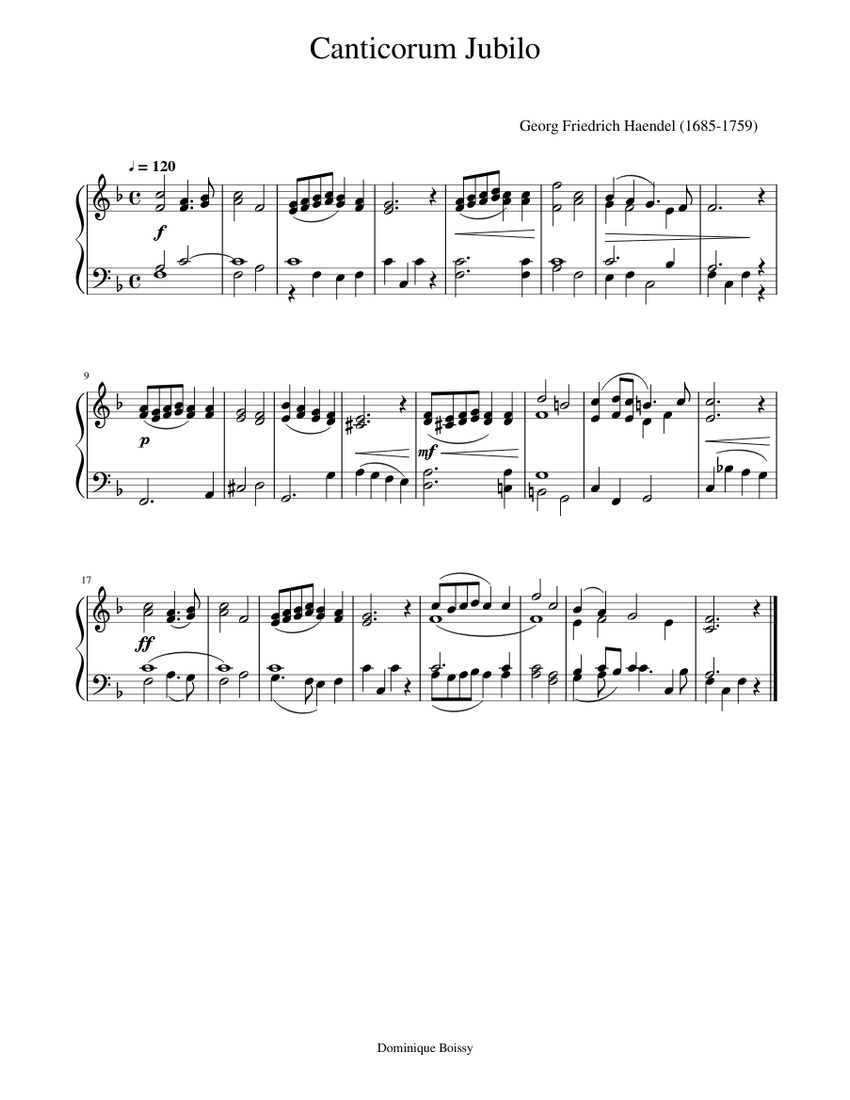 Canticorum Jubilo Sheet music for Piano (Solo) | Musescore.com