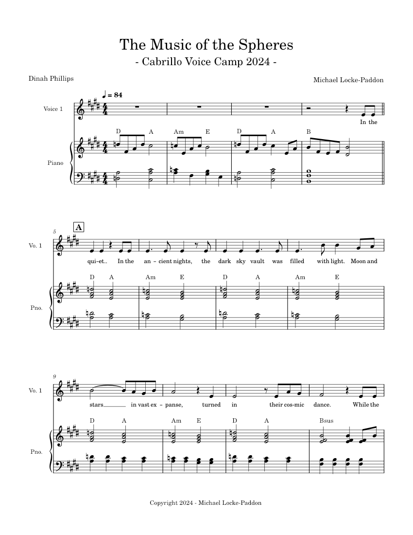 The Music of the Spheres Sheet music for Piano, Flute (Mixed Trio ...