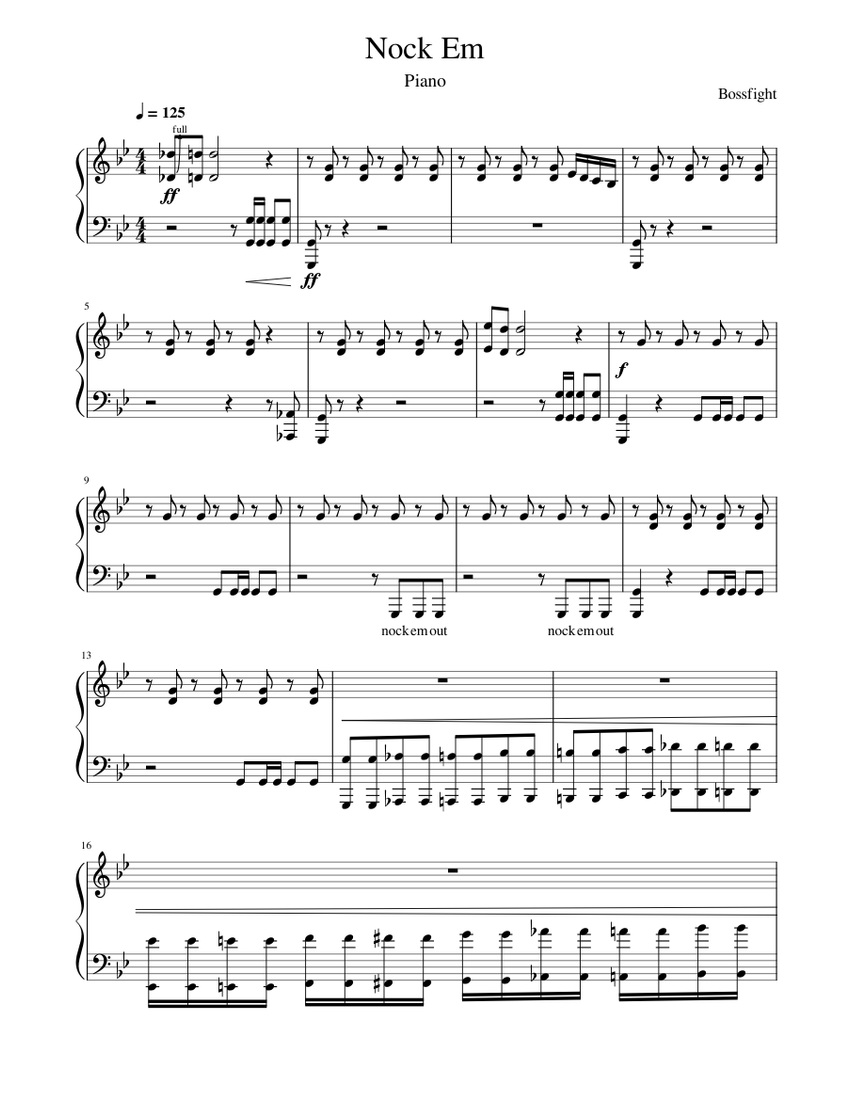 Nock Em Sheet music for Piano (Solo) | Musescore.com