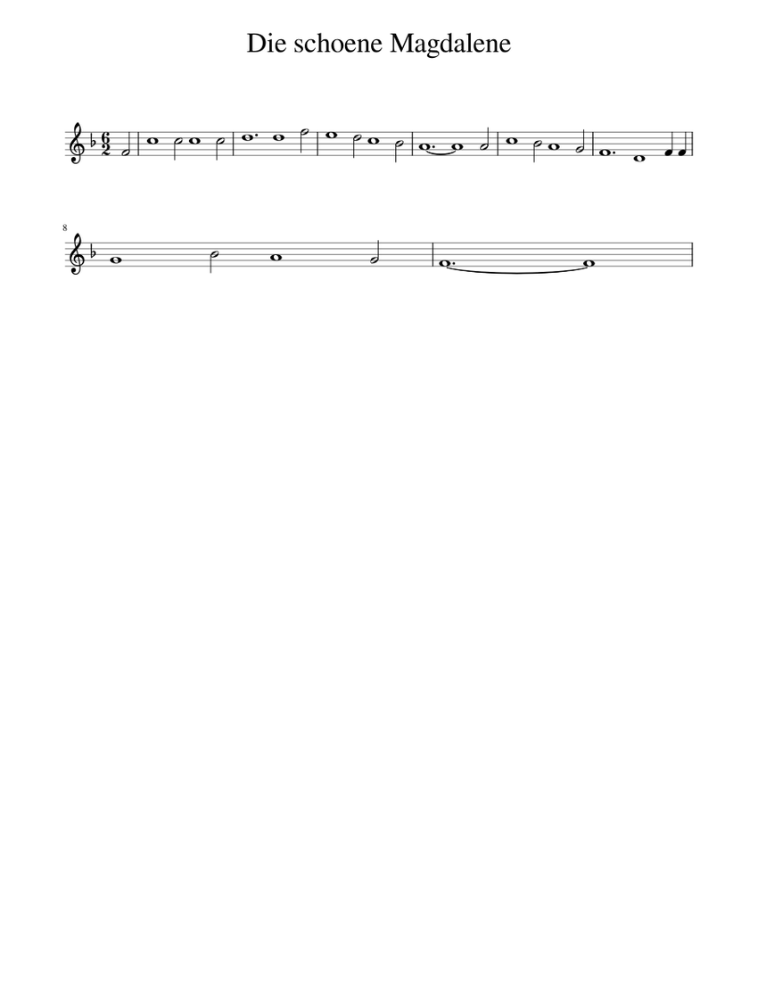 Die schoene Magdalene - piano tutorial