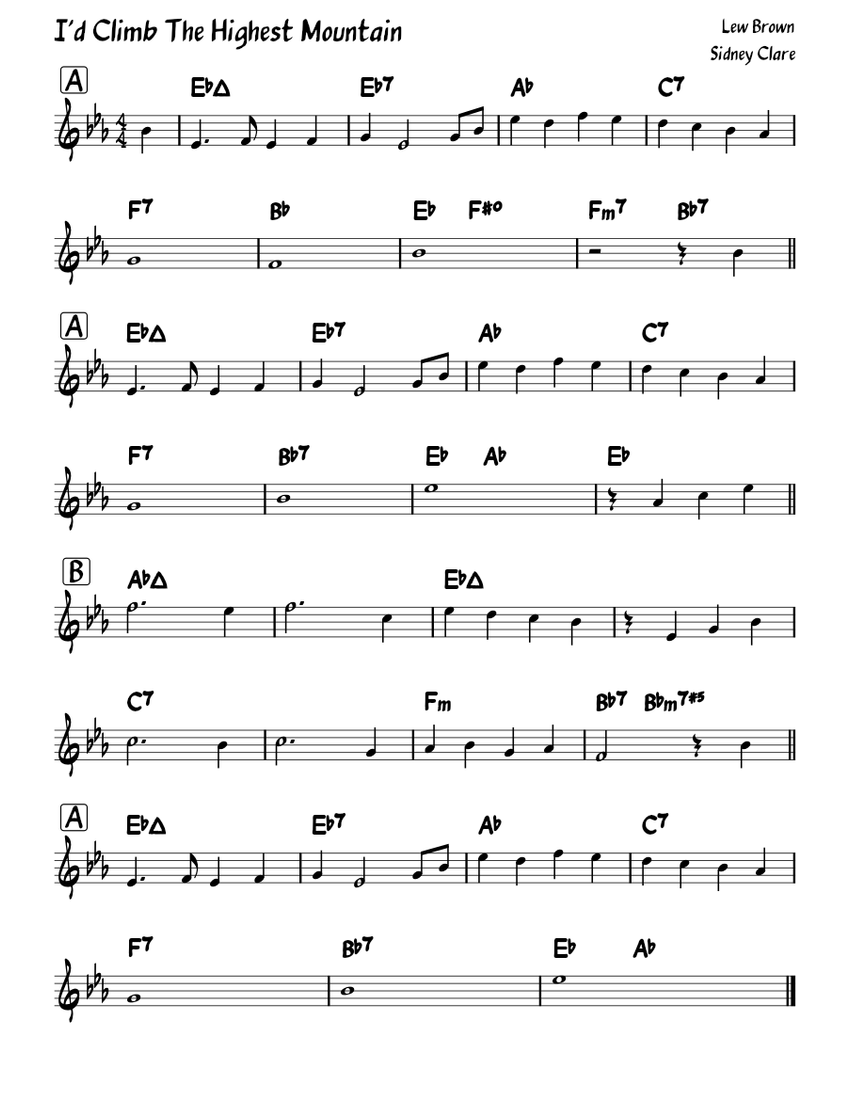 I'd Climb The Highest Mountain - piano tutorial