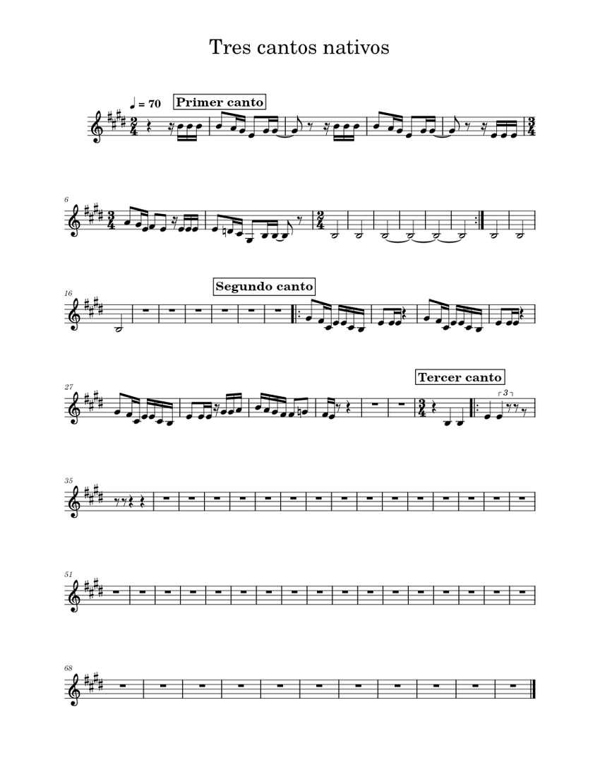 . Tres cantos nativos Sheet music for Piano (Piano-Voice) Easy ...
