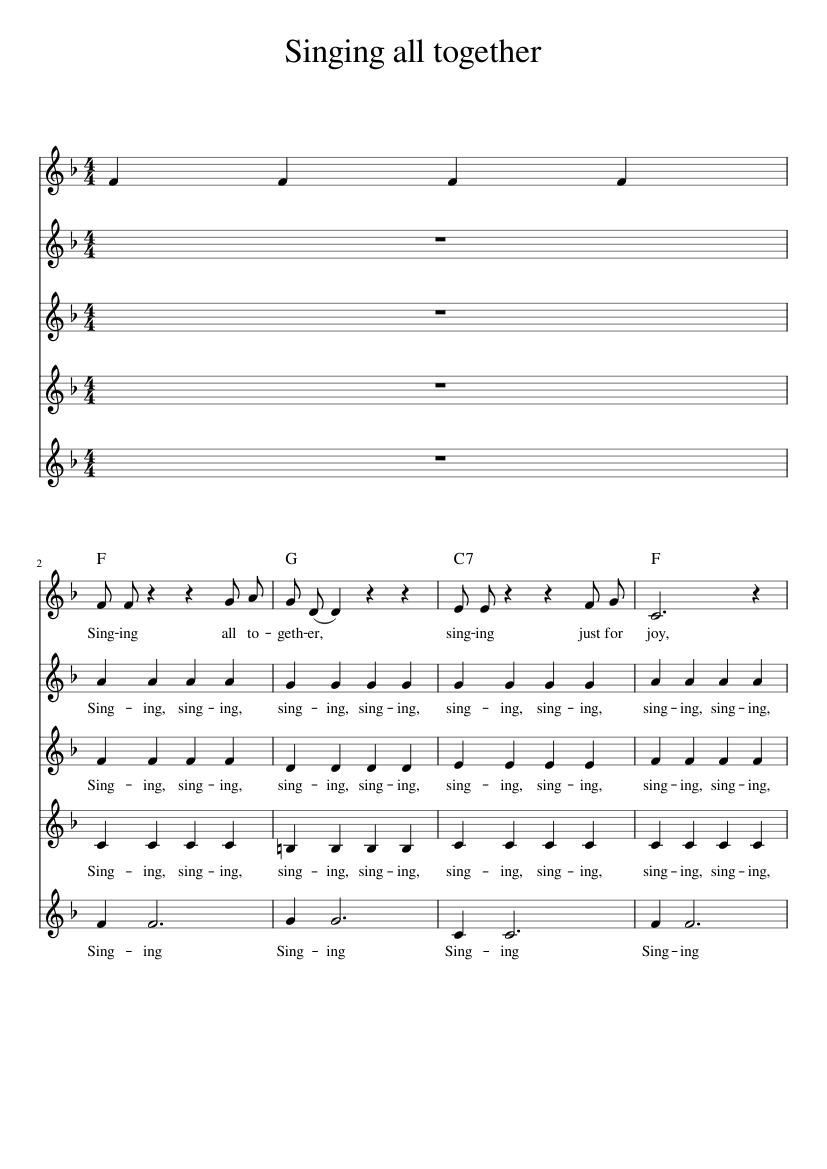 Singing together – Sandra fässler 01.2.1 Singing all together ...