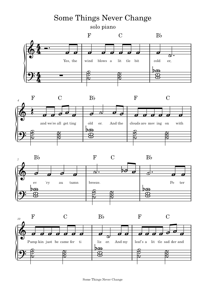 Some Things Never Change – Kristen Anderson-Lopez & Robert Lopez Sheet ...