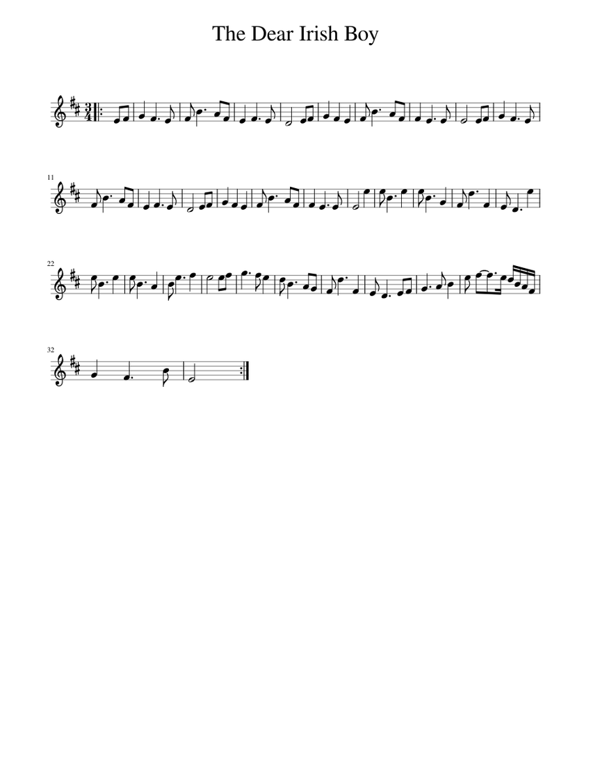 The Dear Irish Boy Sheet music for Piano (Solo) Easy | Musescore.com