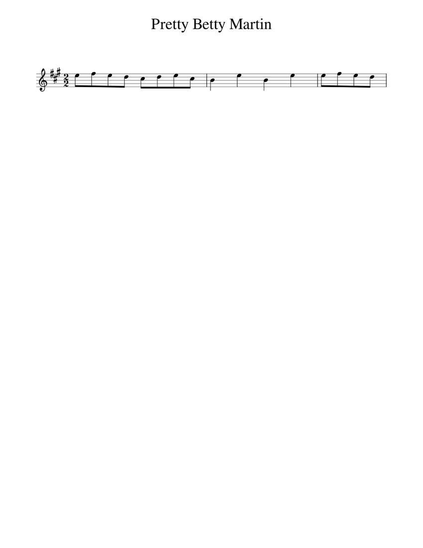 Pretty Betty Martin Sheet music for Piano (Solo) Easy | Musescore.com