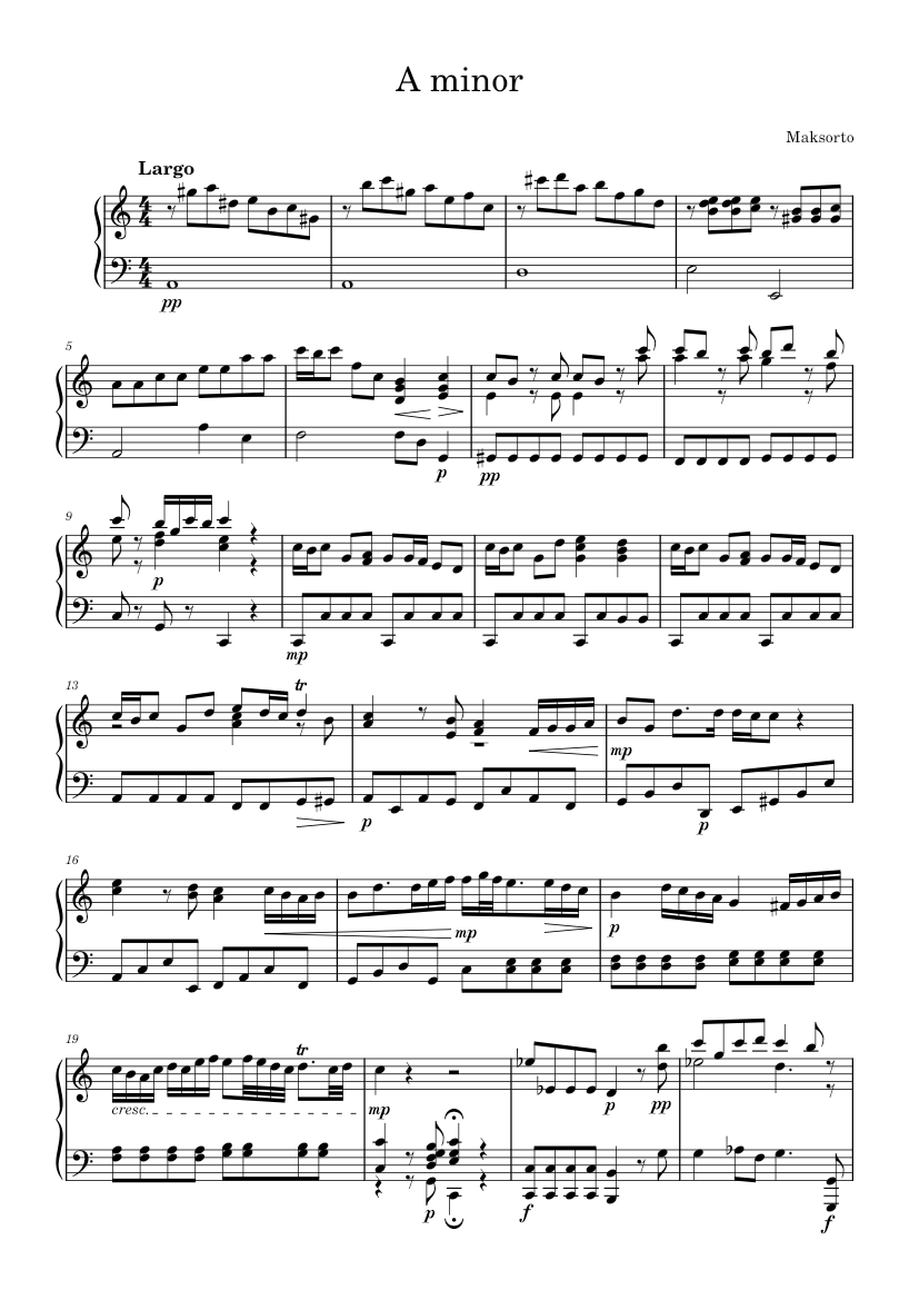 A minor - piano tutorial