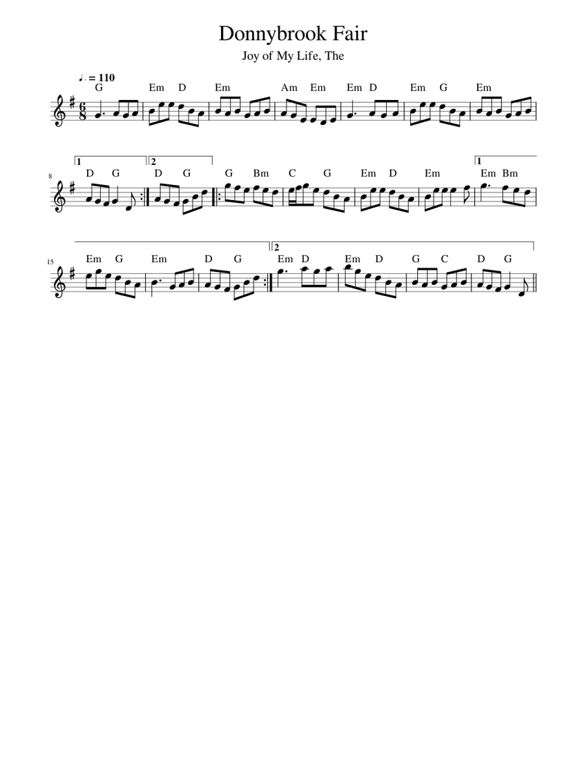 Donnybrook Fair Sheet music for Piano (Solo) | Musescore.com