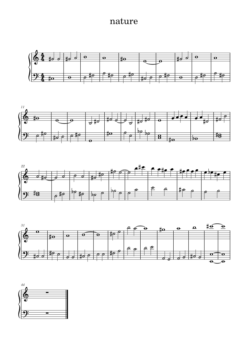 nature Sheet music for Piano (Solo) Easy | Musescore.com