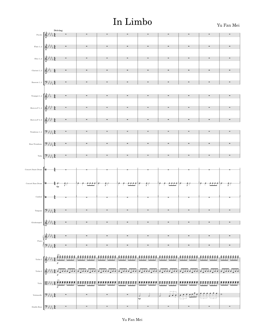 In Limbo Sheet music for Piano, Trombone, Tuba, Flute & more ...