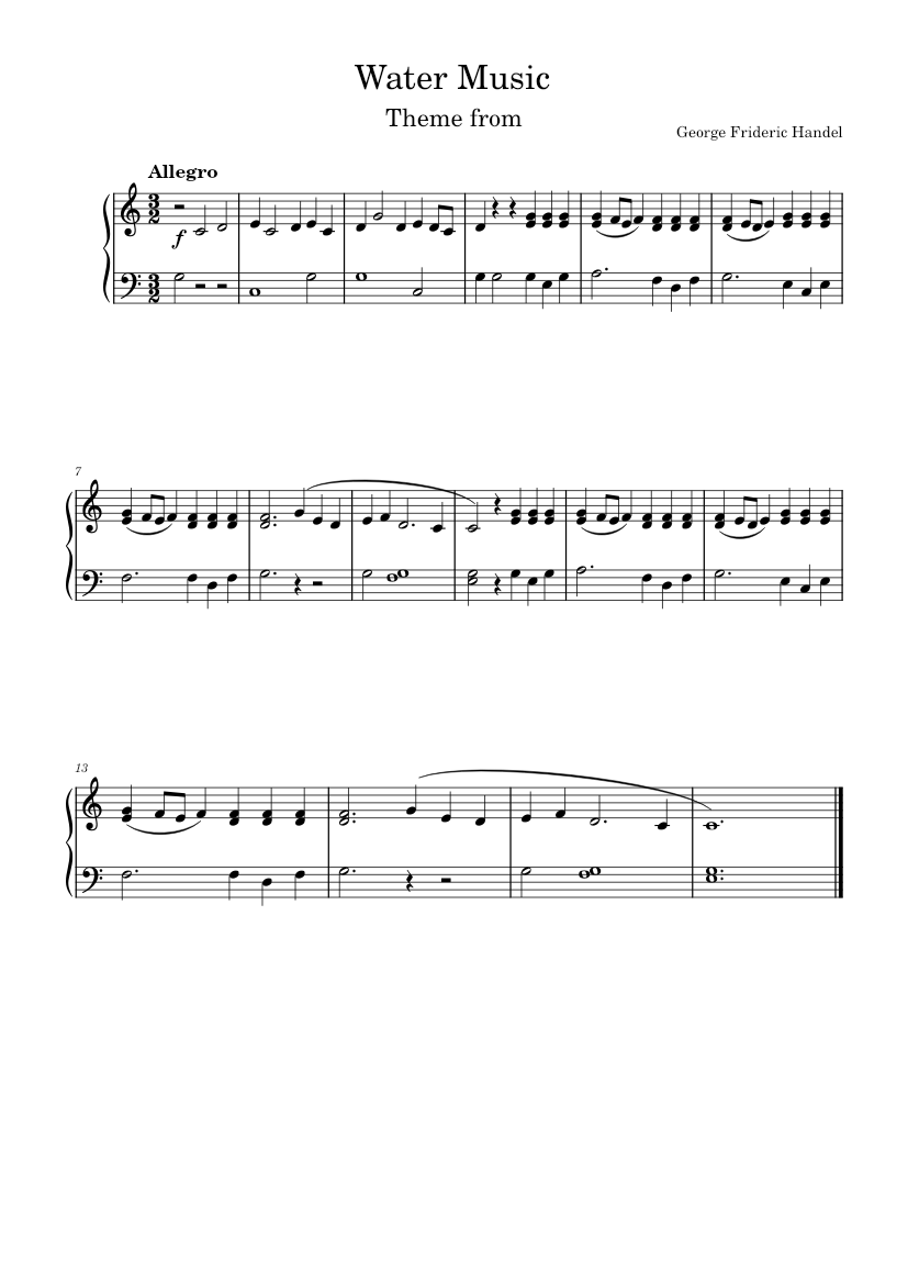 Water Music, HWV 348-350 – Georg Friedrich Händel Water_Music Sheet ...