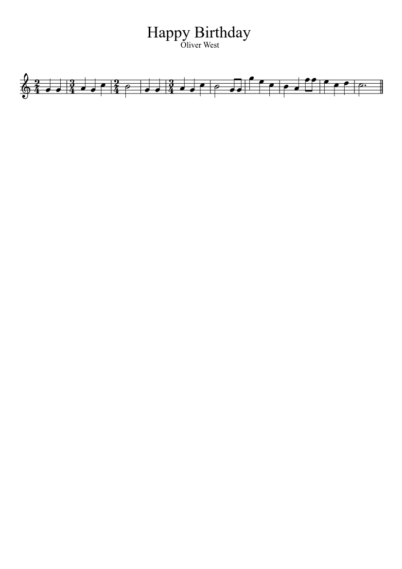 Happy Birthday Sheet Music for Recorder (Solo) | MuseScore.com