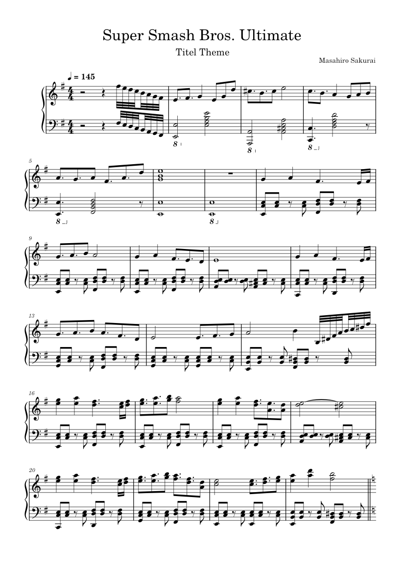 Super Smash Bros Ultimate Sheet music for Piano (Piano Trio ...