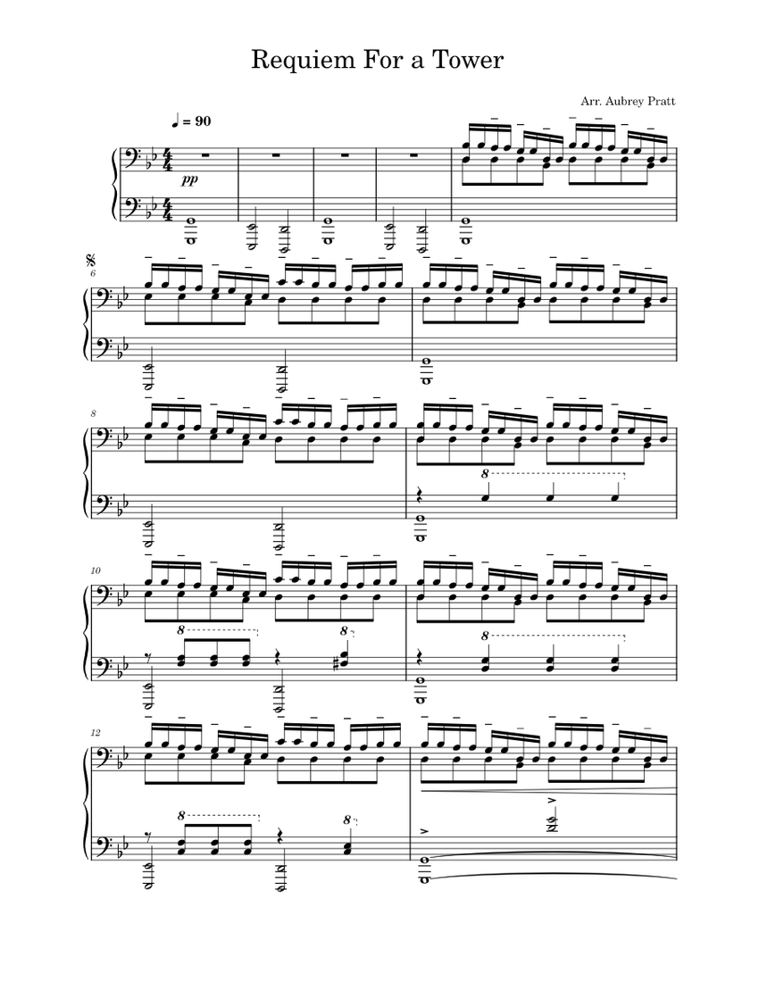 Requiem For A Dream – Clint Mansell Requiem for a Tower Sheet music for ...