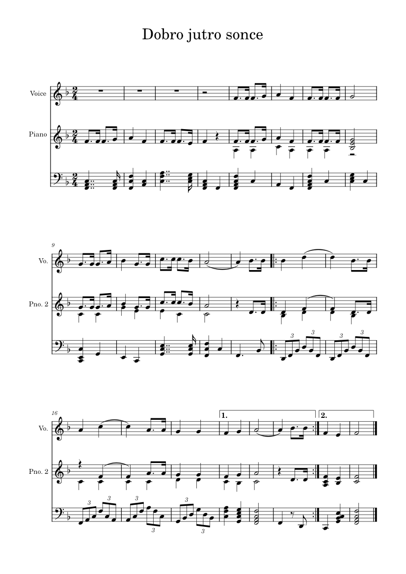 spremljava_dobro_jutro_sonce Sheet music for Piano, Voice (other ...