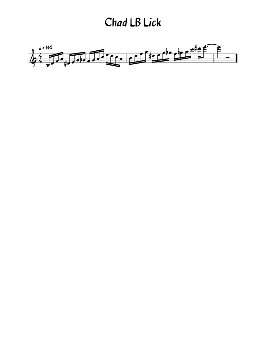 Chad_LB_Lick Sheet music for Saxophone tenor (Solo) | Musescore.com