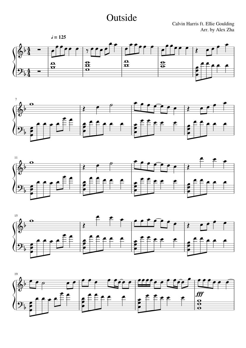 Outside Sheet Music for Piano (Solo) | MuseScore.com