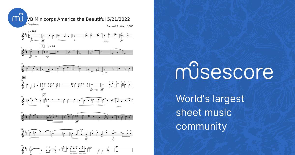 America the Beautiful - Samuel Augustus Ward Sheet music for Trombone ...