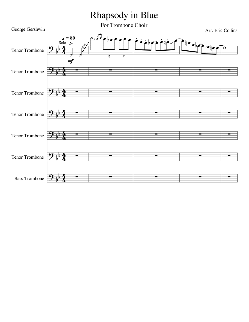 Rhapsody in Blue – George Gershwin Rhapsody in Blue Sheet music for ...