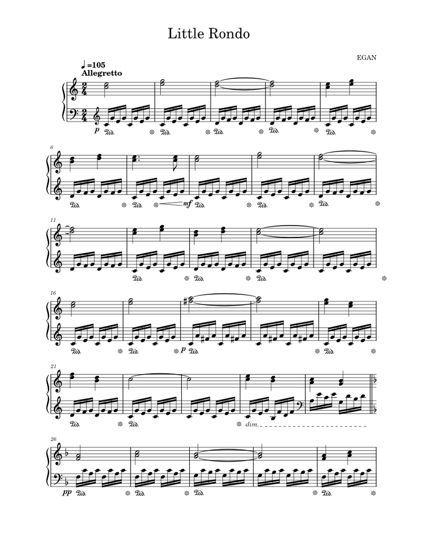 Little Rondo Sheet music for Piano (Solo) | Musescore.com