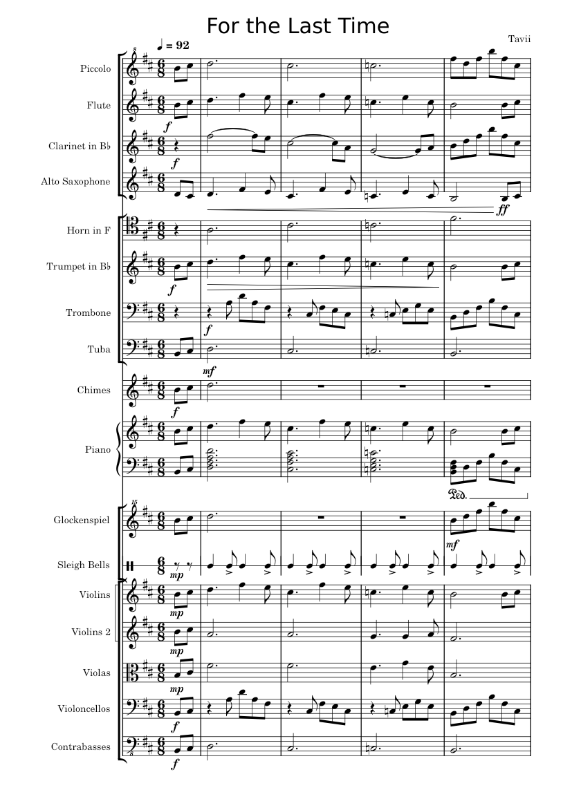 For the last time Sheet Music for Piano, Trombone, Tuba, Flute & more ...