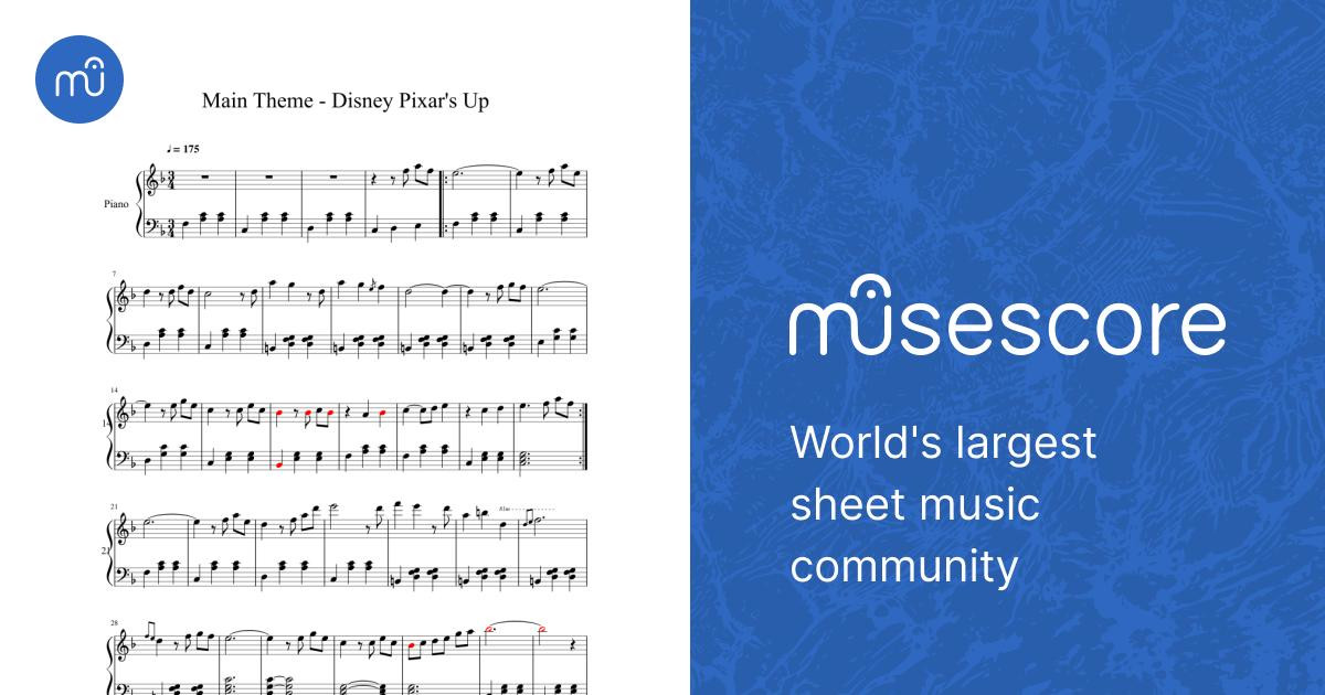 Main Theme - Disney Pixar's Up Sheet music for Piano (Solo) | Musescore.com