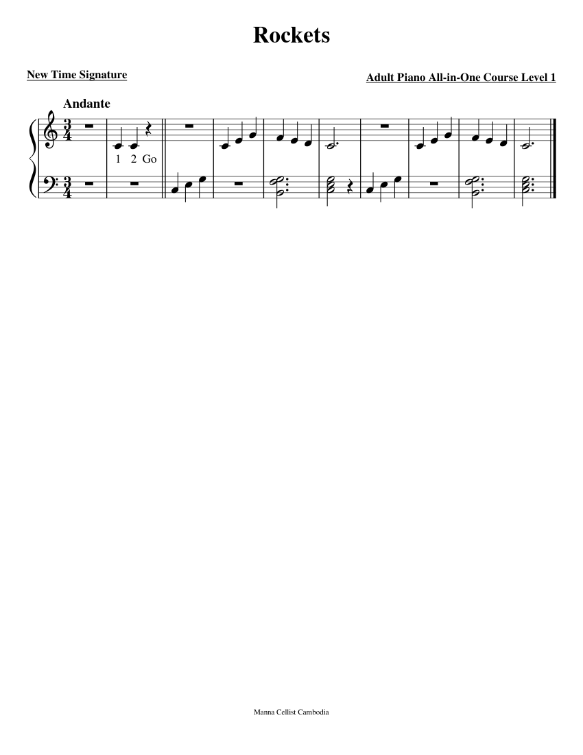 19. Rockets – Adult Piano All-in-One Course Level 1 Sheet music for Piano (Solo) Easy ...