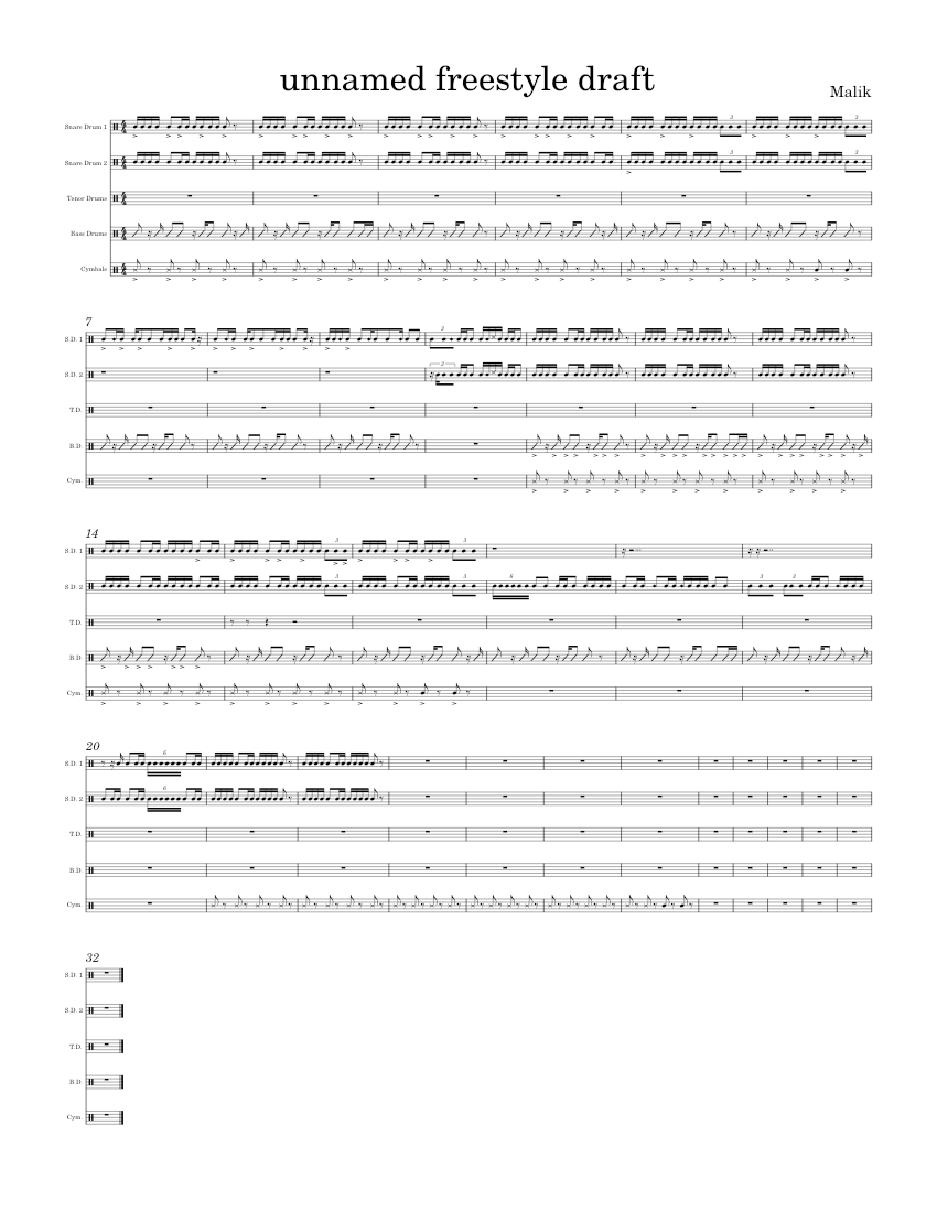 tidy up freestyle Sheet music for Tuba, Synthesizer, Trumpet other ...