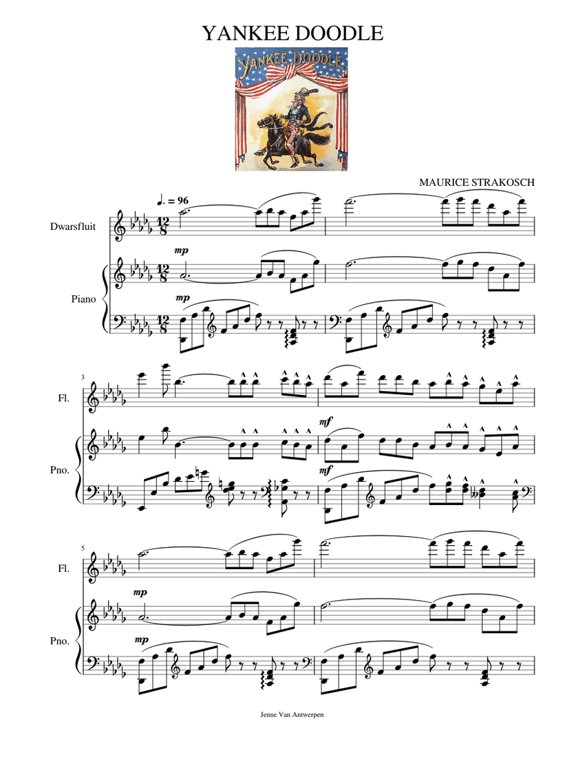 Yankee Doodle variations – Maurice Strakosch Sheet music for Piano ...