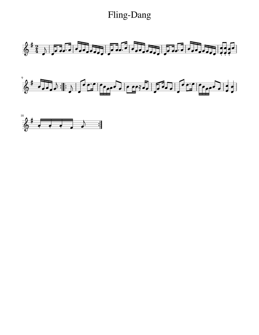 Fling-Dang Sheet music for Piano (Solo) | Musescore.com