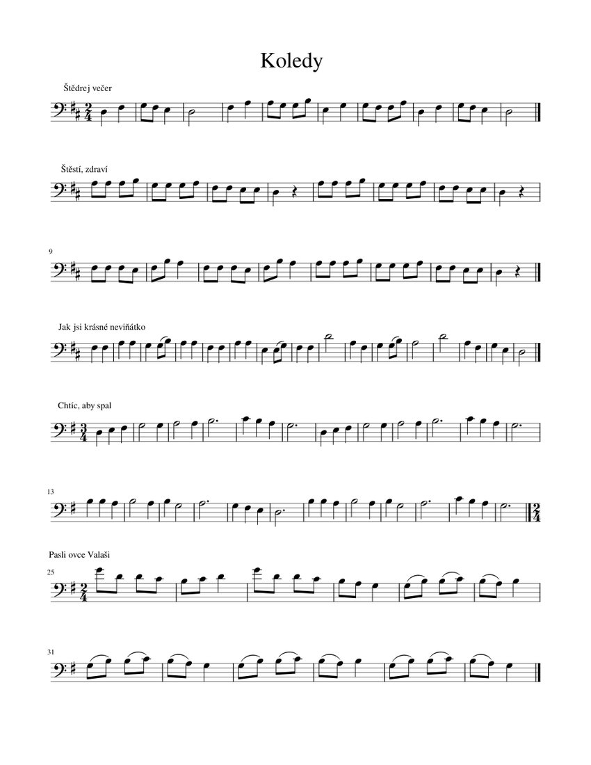 Koledy Sheet music for Piano (Solo) | Musescore.com